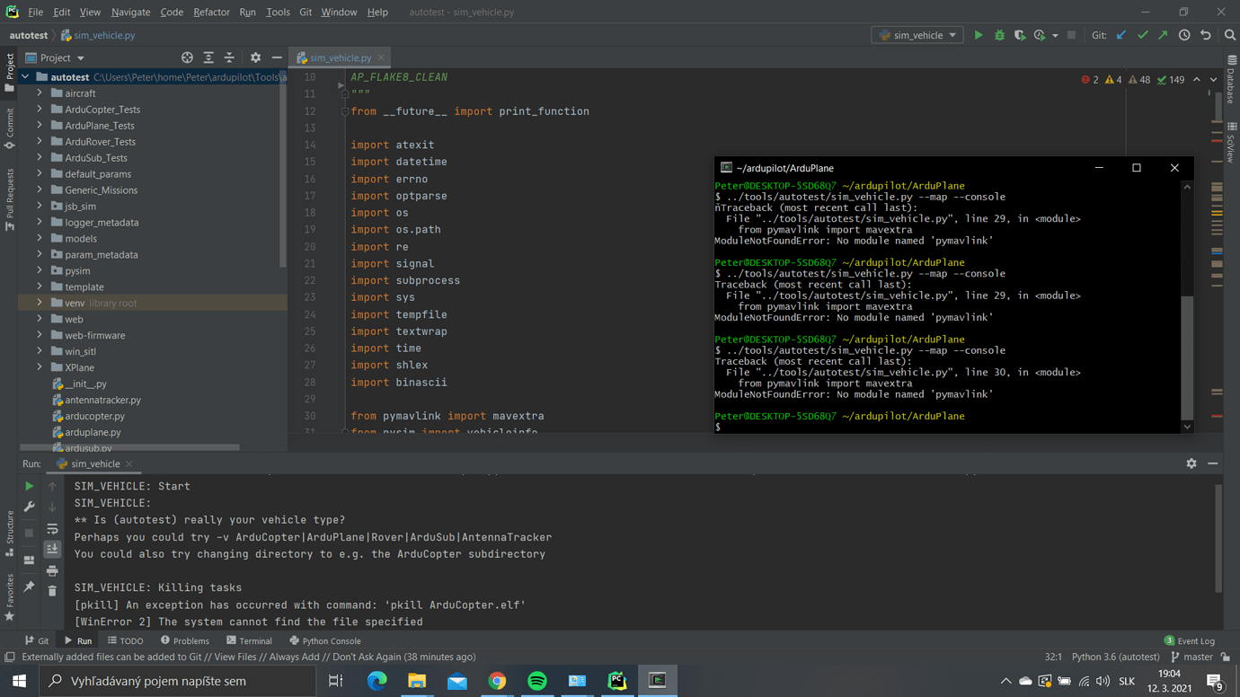 Error When Building SITL On Windows ModuleNotFoundError No Module