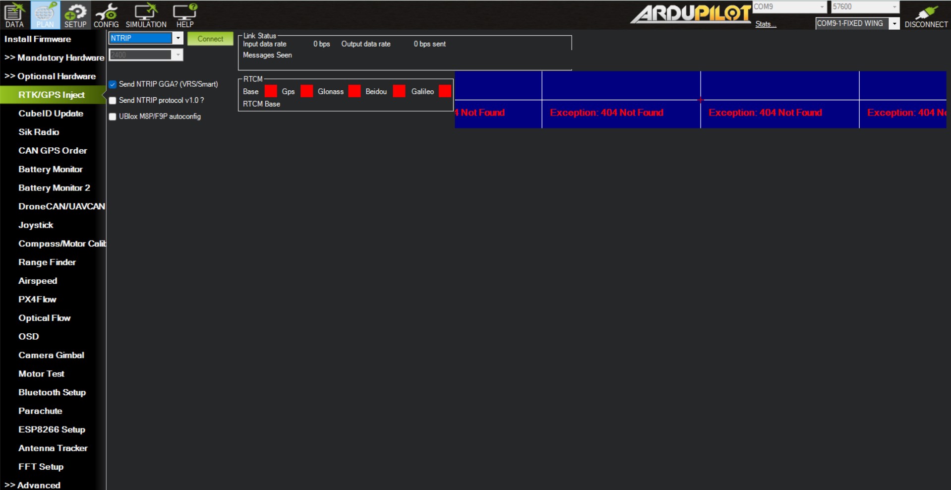 Trouble Setting Up NTRIP Server In Mission Planner ArduCopter