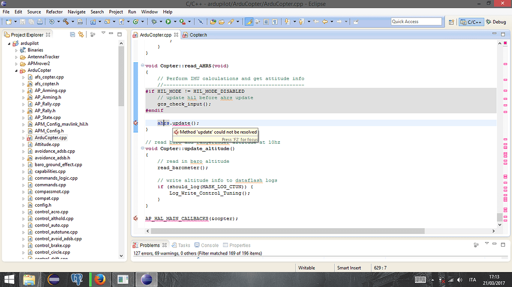 Problems on setting environment (Eclipse on Windows 8.1) - ArduCopter - ArduPilot Discourse