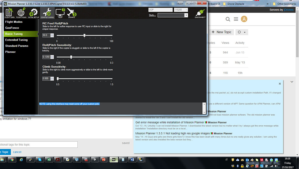 Mission Planner (1.3.50.3) with limited capabilities - Mission Planner ...