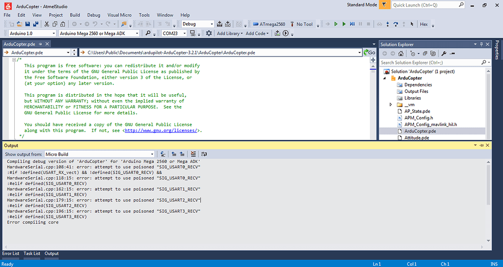 How to compile Apm code version 3.2.1 - Copter 3.2 - ArduPilot Discourse