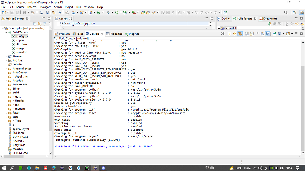 Ardupilot Eclipse IDE build error - ArduCopter - ArduPilot Discourse