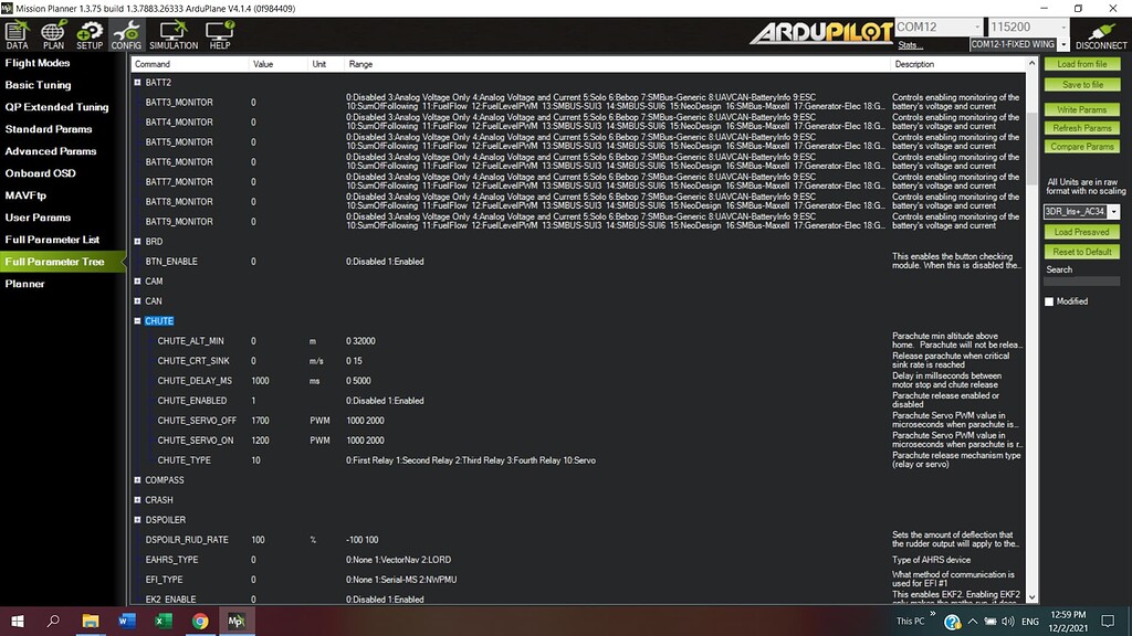 Parachute problem - ArduPlane - ArduPilot Discourse
