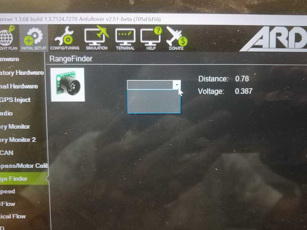 MB1240 distance sensor connected with APMv2.6 reading is not correct ...