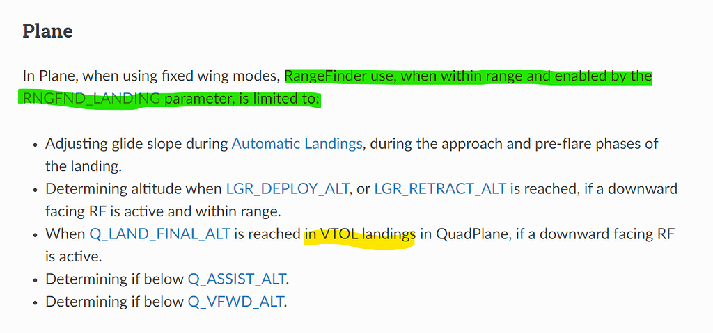 Using LIDAR rangefinder for VTOL quadplane - VTOL Plane - ArduPilot Discourse