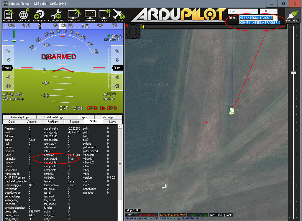 Can't see any vehicle in MP when connected to AT - AntennaTracker ...