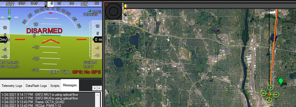 Nav_takeoff: Failed error Hereflow Optical Sensor - Copter 4.0 ...