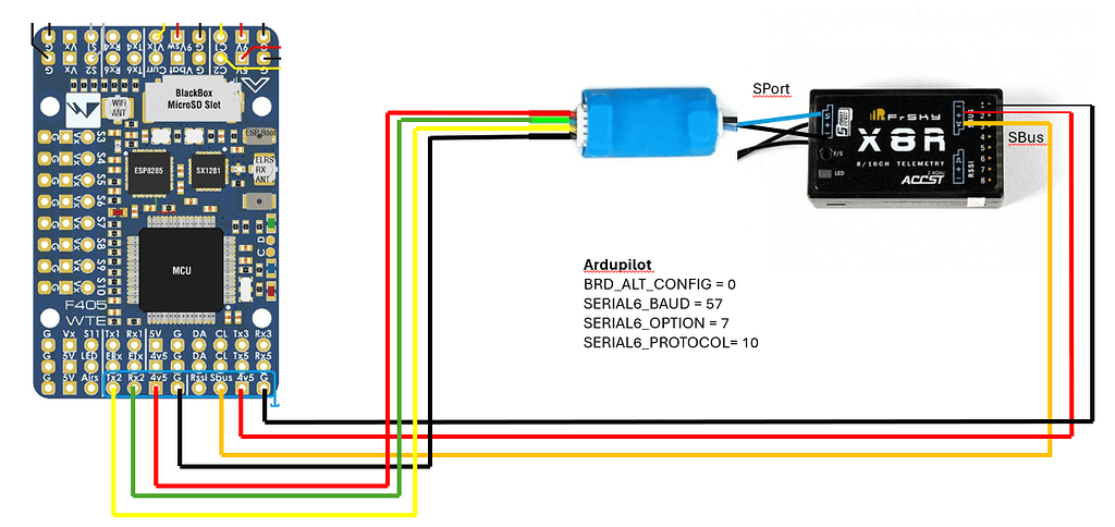 Yaapu telem with Converter Cable and F405 WTE Mateksys - Wiring and Setup - Copter 4.0 ...