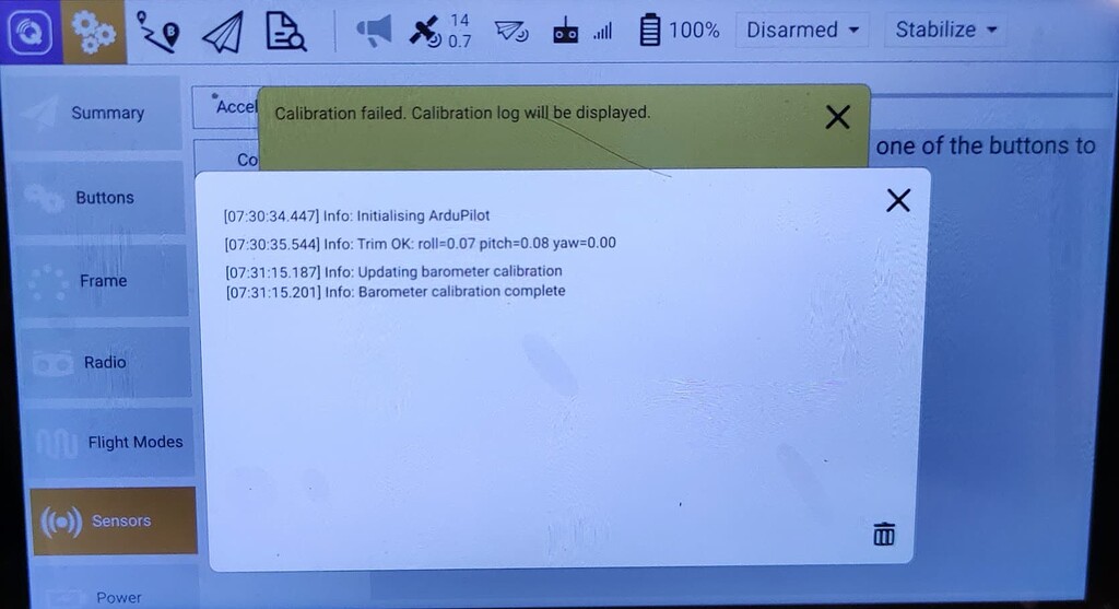 Barometer Calibration Failing Or Not Qgroundcontrol Ardupilot Discourse