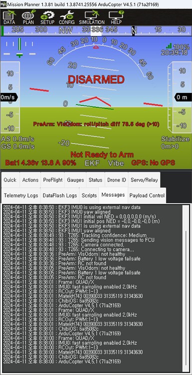 Vision positioning using T265 does not work - Copter 4.5 - ArduPilot Discourse