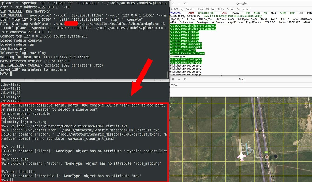 How To Start Simulation With Mavproxy Plane Simulation Ardupilot Discourse 6071