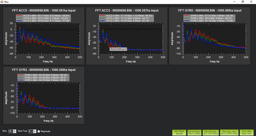 Vibration and Notch Filter help - Very bad FFT IMU Batch Sample - Copter 4.5 - ArduPilot Discourse