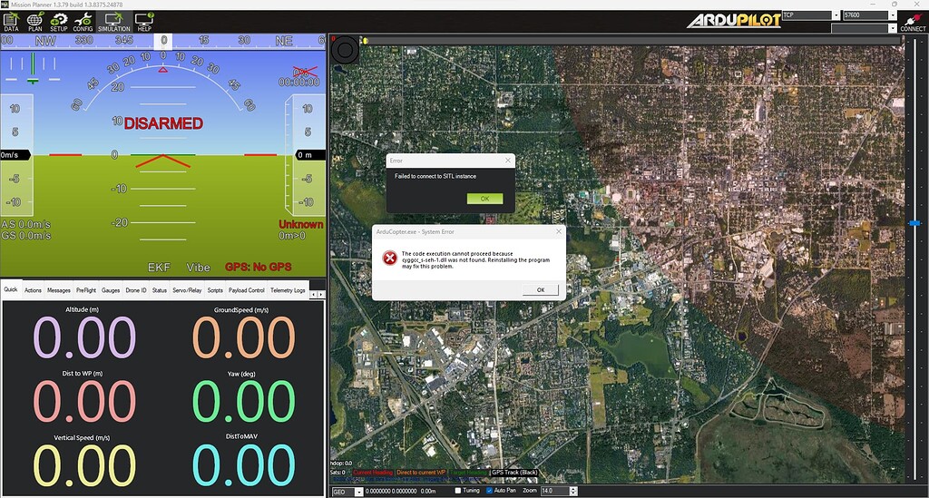 Simulation in Mission Planner Complaining About Missing DLL - Mission ...