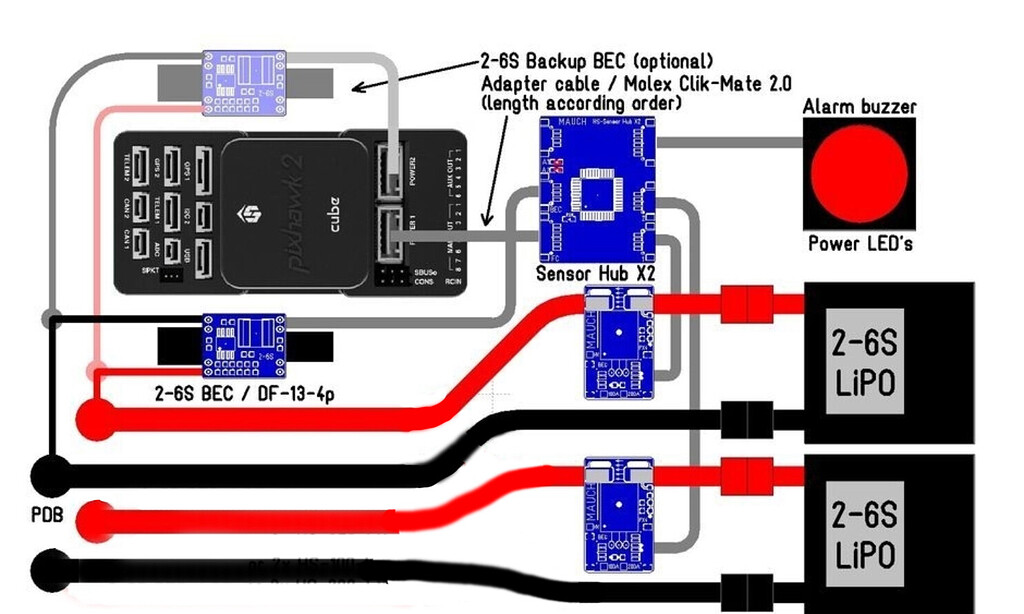 MAUCH soldering to PDB - Multirotors - ArduPilot Discourse