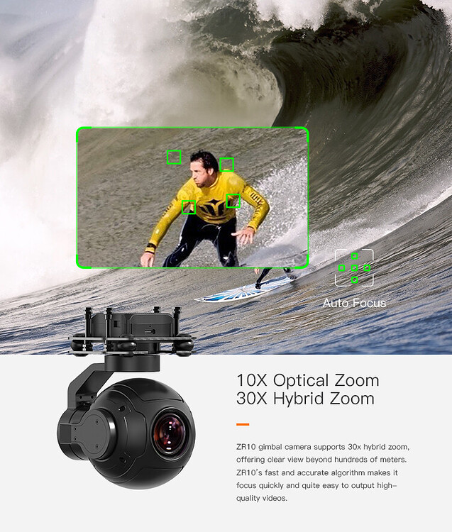 ZR10 2K QHD 30X Hybrid Zoom Gimbal Camera - SIYI's first industry ...