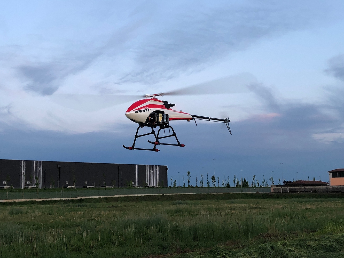 UAV helicopter frame from Align - flown with Arducopter, of course ...