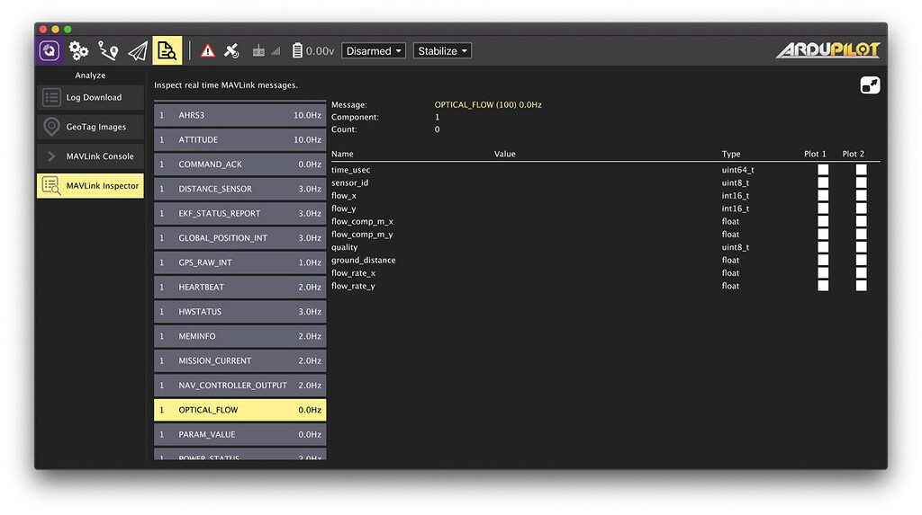 Hereflow sensor with UAVCAN, optical flow not recognized - Copter 4.0 ...