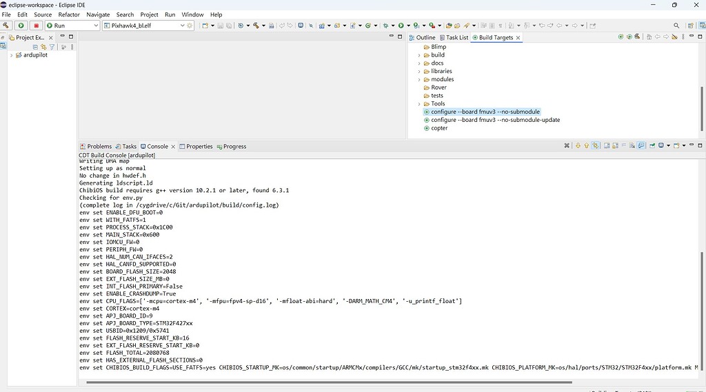 Eclipse compile get no reply - ArduCopter - ArduPilot Discourse