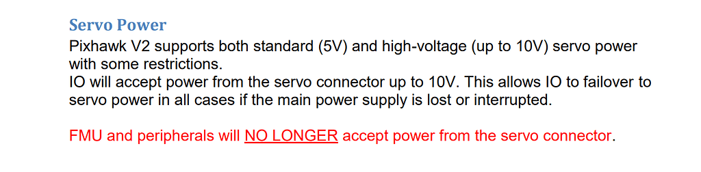 Pixhawk compatibility with high voltage digital servos - Single/Coax ...