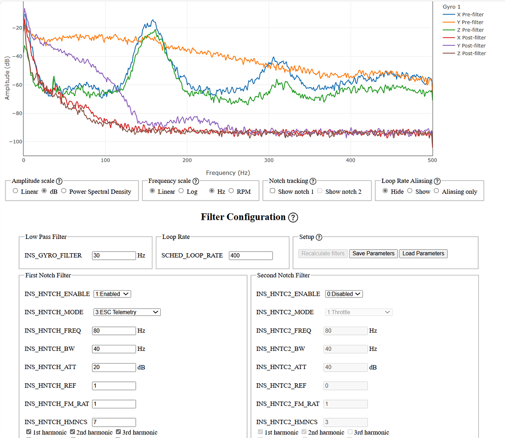 Abnormal Y-axis vibrations on Notch filter graph - ArduCopter ...
