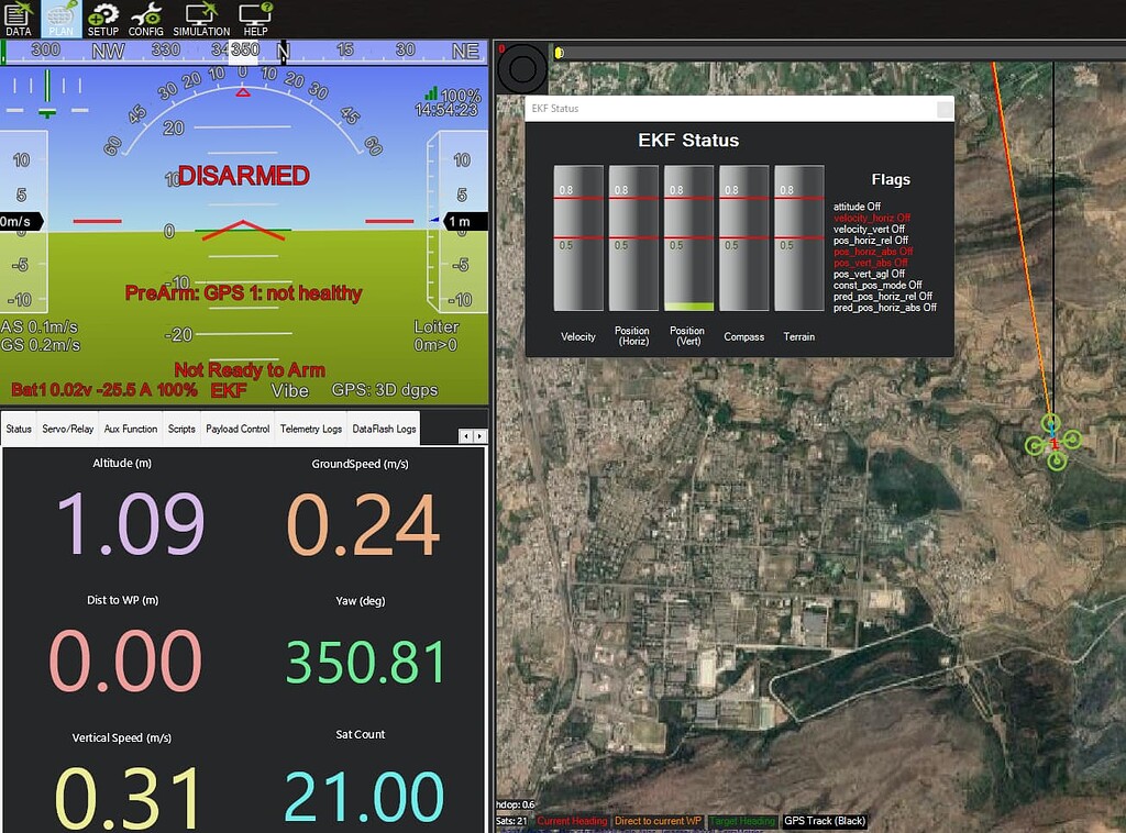 Prearm Gps1 Not Healthy Compass Not Healthy Copter 44 Ardupilot Discourse 