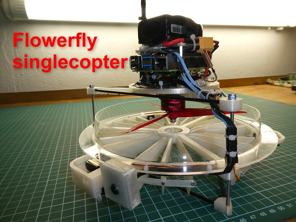 Yet Another Drone The Flowerfly Singlecopter Single Coax Ardupilot Discourse