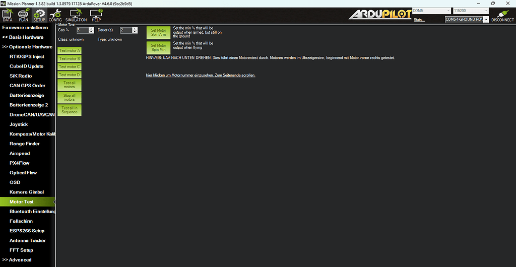 Problem With Motor Config Ardurover Ardupilot Discourse