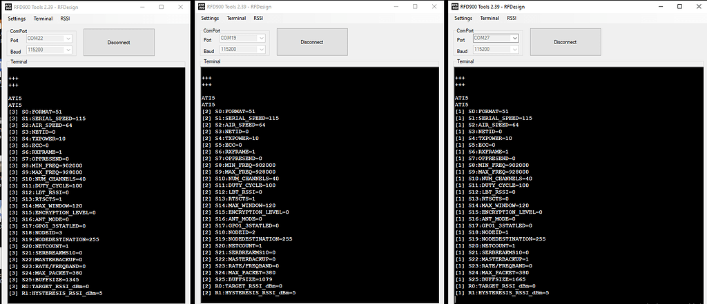 RFD900x Configuration and tests with multiple radios - Radios ...