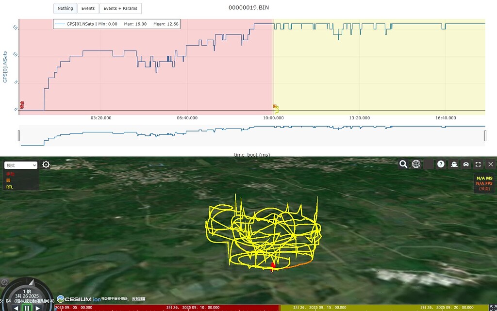 飞控 SD卡 里面的BIN文件的轨迹上面有尖角/The BIN file trace on the flight control SD ...