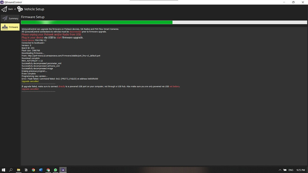 Pixhawk Firmware Upgrade Failure - QGroundControl - ArduPilot Discourse