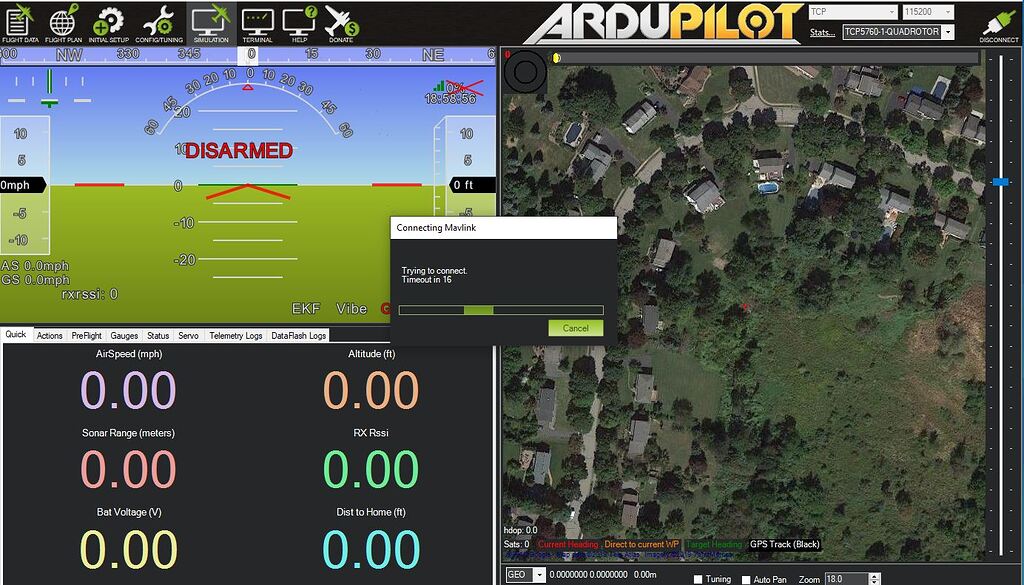 Mission Planner Simulator does not connect - Mission Planner ...