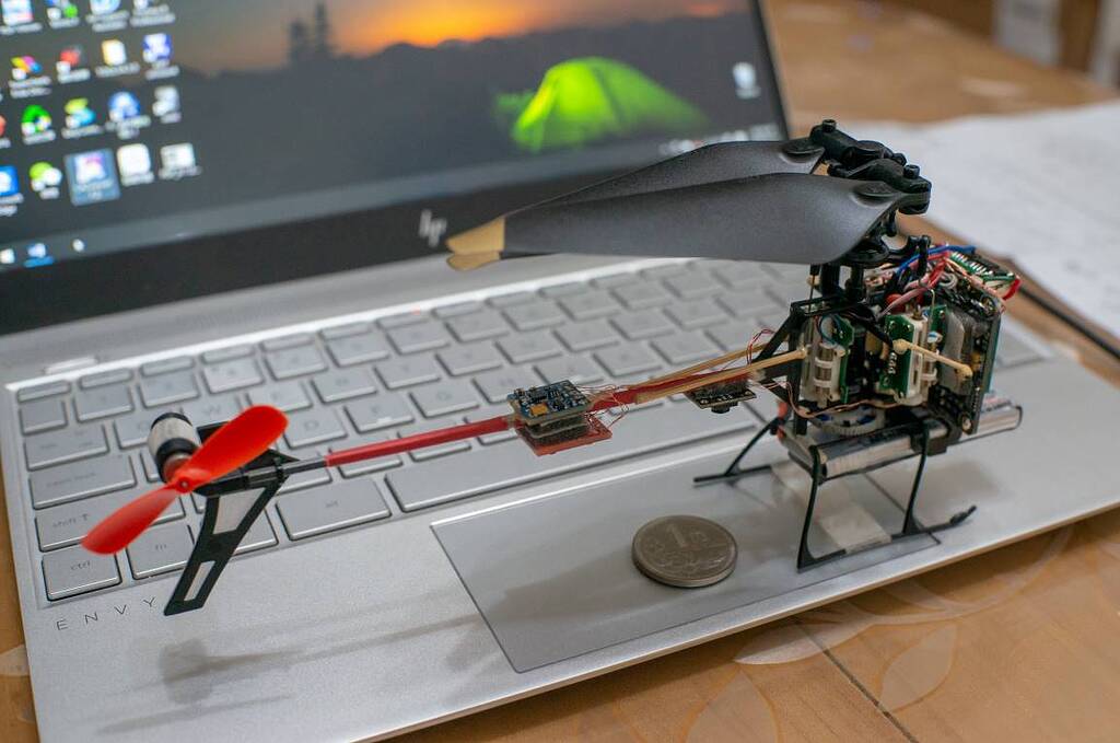 Micro Traditional Helicopter with optical flow,RPM Sensors,LiDAR ...