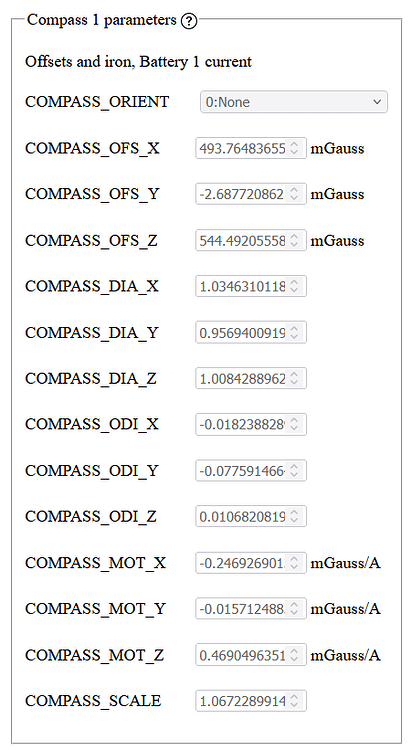High compass offsets after Magfit - Copter 4.4 - ArduPilot Discourse