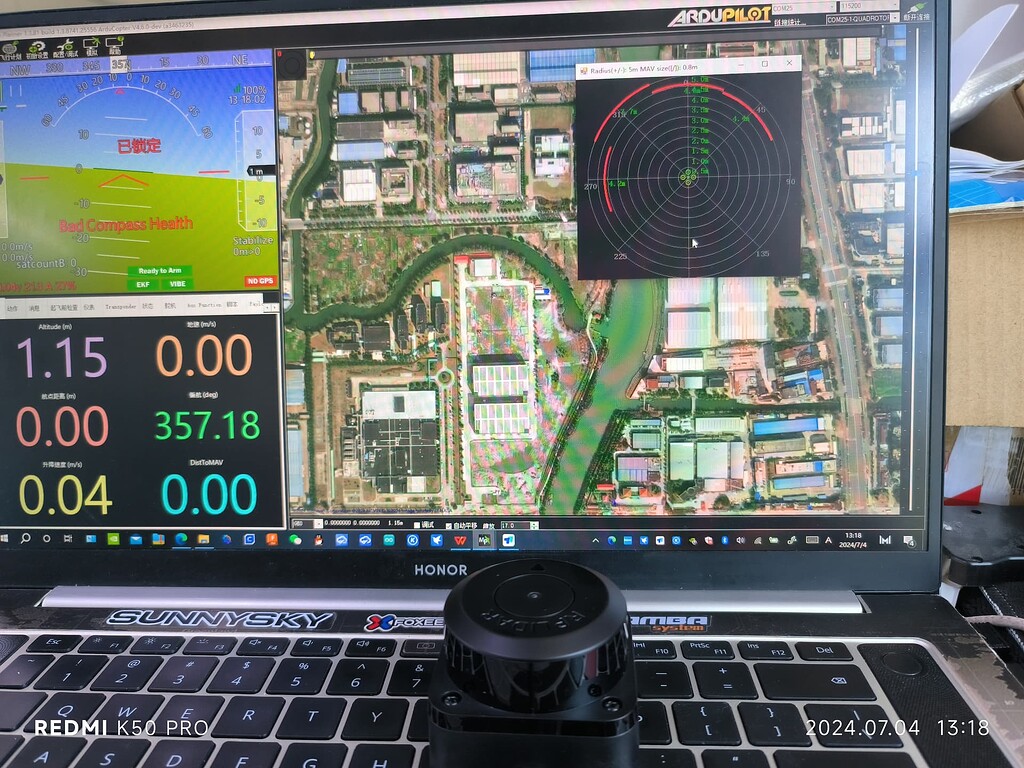 Data anomalies when using RPLIDAR C1 on MATEKF405 TE - Copter 4.5 ...