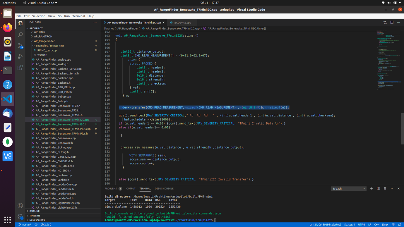 Tfmini I2C Ardupilot - Development Team - ArduPilot Discourse