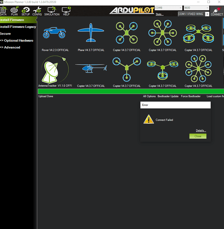 Issue connecting - ArduCopter - ArduPilot Discourse