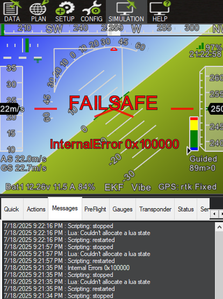 Get Internal Errors 0x100000 when "do stop and restart" command in ...