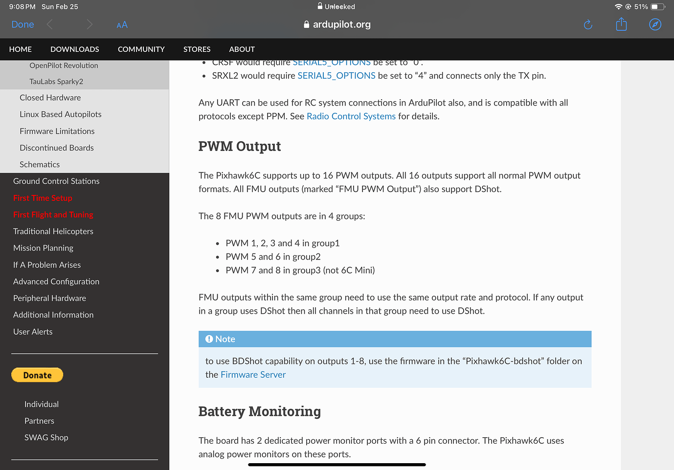 4-1 ESC to Pixhawk 6C - Copter 4.0 - ArduPilot Discourse