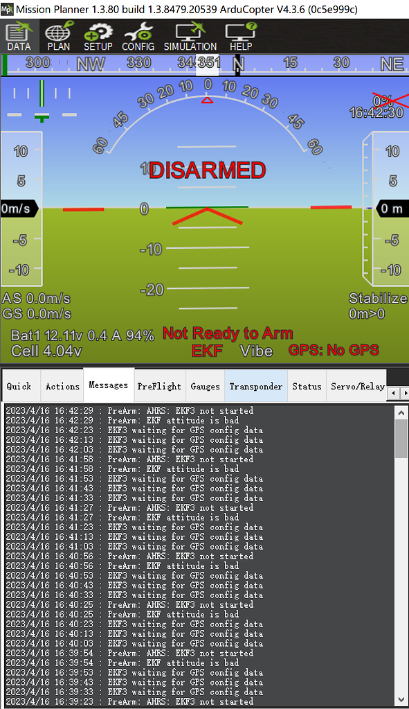 How to configre ardupilot without GPS and compass? - Copter 4.3 ...