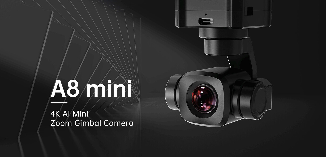 SIYI A8 mini 4K AI Mini Zoom Gimbal Camera - AI Identify & Tracking, 4K 1/1.7-inch 8MP Sony ...