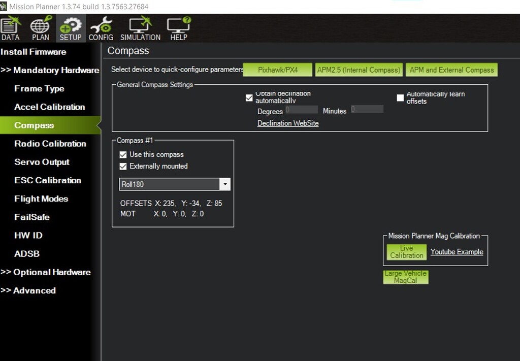 External Compass Setting - Copter 3.2 - ArduPilot Discourse