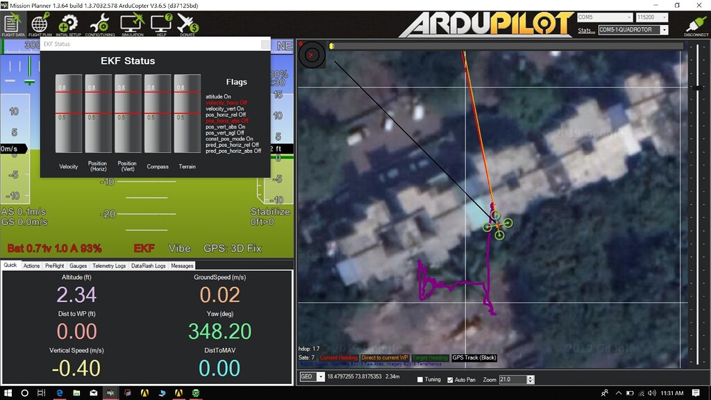EKF error causing drone to flip - ArduCopter - ArduPilot Discourse