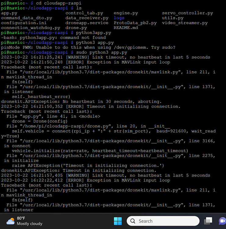 No heartbeat in last 5 seconds - ArduCopter - ArduPilot Discourse