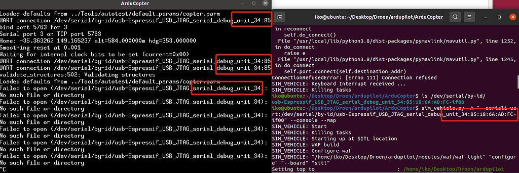 SITL has a problem parsing USB serial port strings - ArduCopter - ArduPilot Discourse
