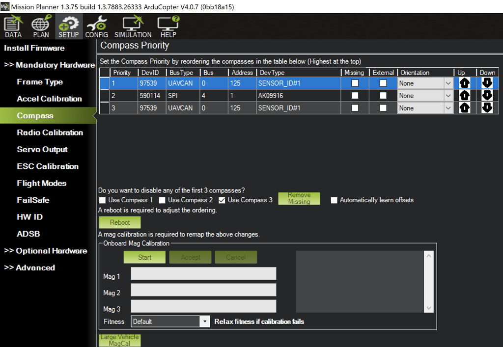 Compass ID appearing twice - Copter 4.0 - ArduPilot Discourse