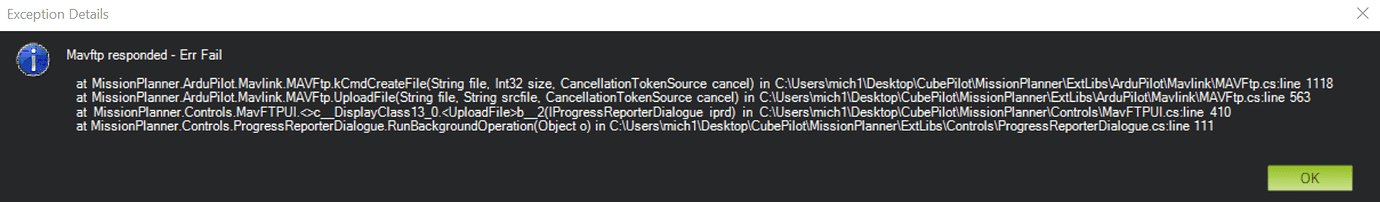 Lua Script upload through MAVFtp Error - ArduPilot Lua Scripting - ArduPilot Discourse