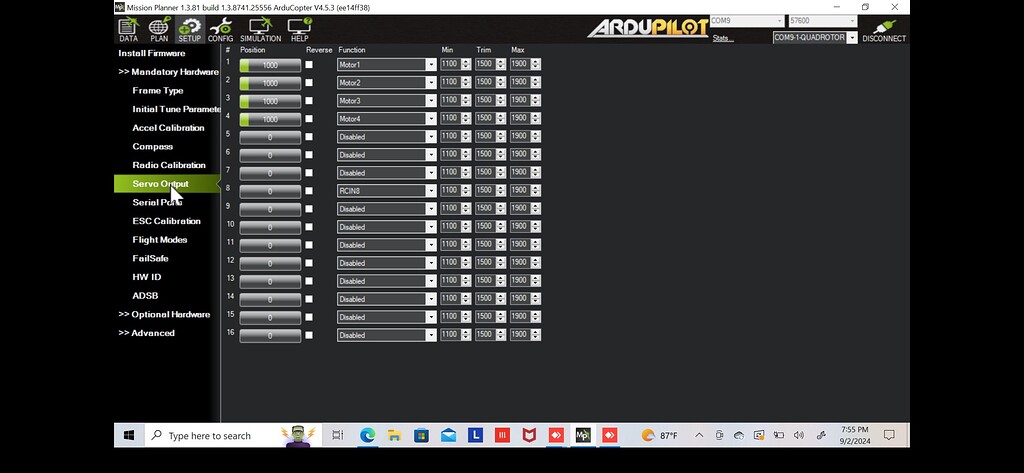 Set servo issue - ArduCopter - ArduPilot Discourse