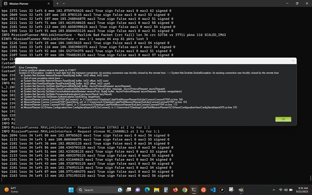 Another NTRIP connection issue - - Mission Planner - ArduPilot Discourse