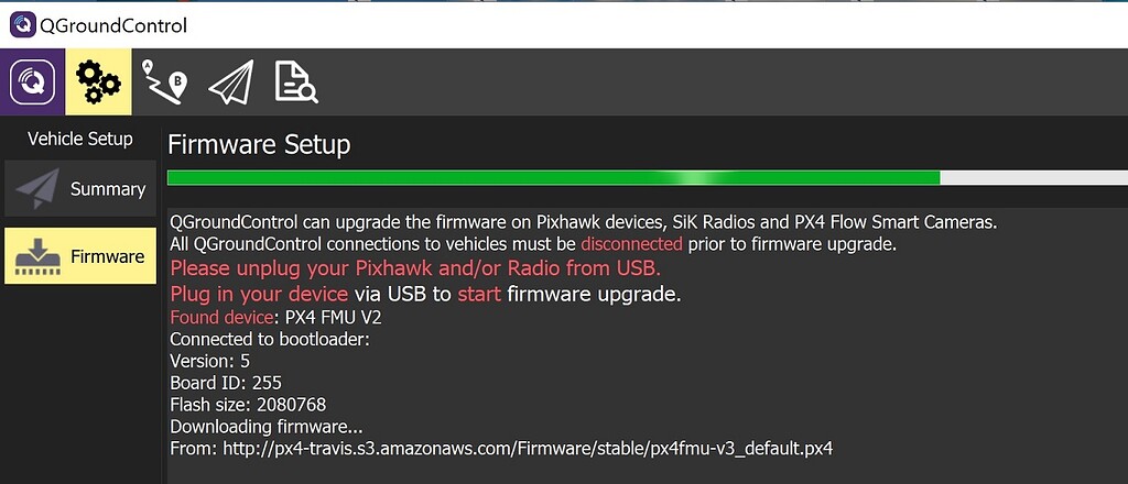 Firmware installation problem on pixhawk 2.4.8 - Plane 4.0 - ArduPilot Discourse