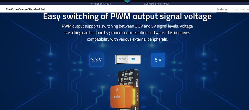 Orange cube pwm output voltage? - ArduCopter - ArduPilot Discourse